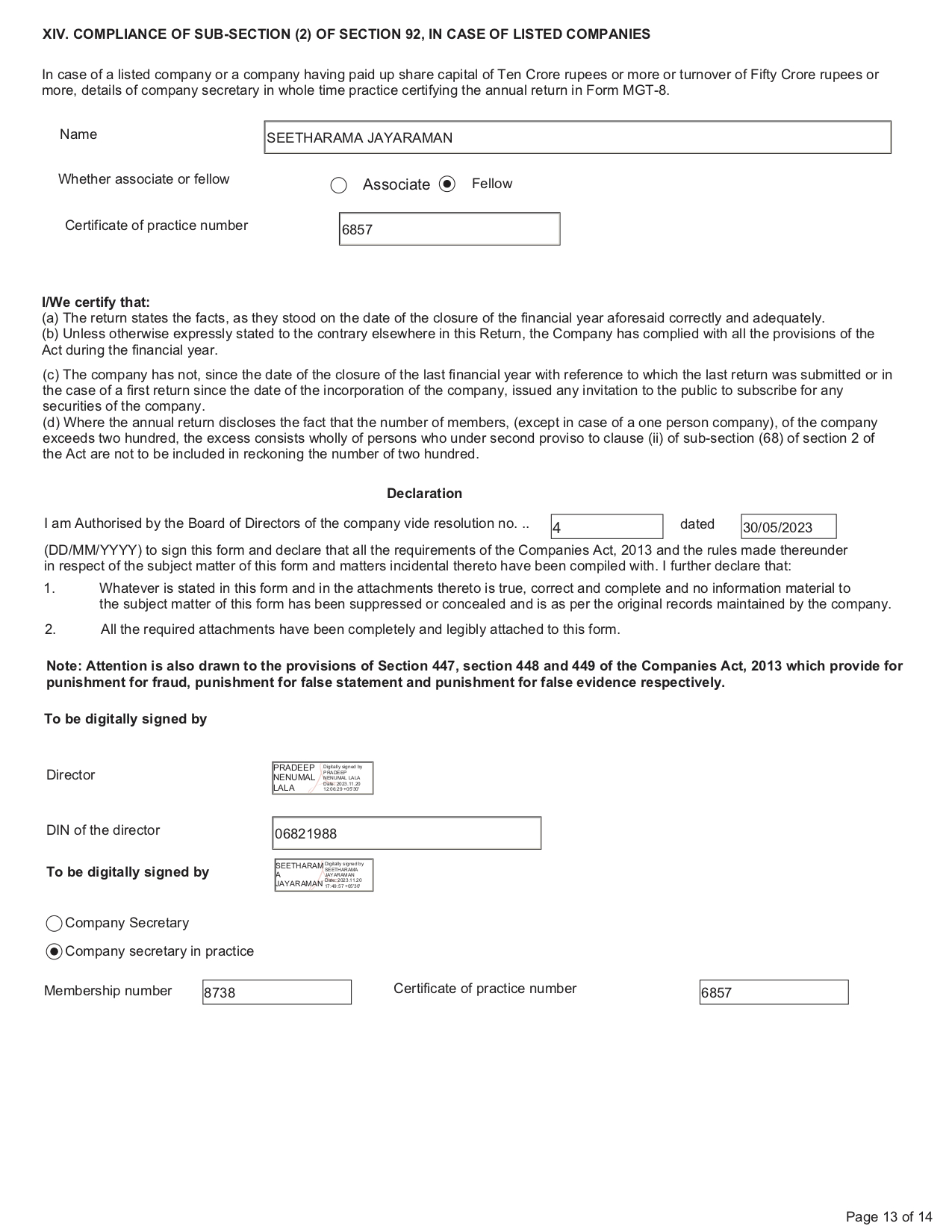 Investor Relations – Technique Control Facility Management (TCFM)